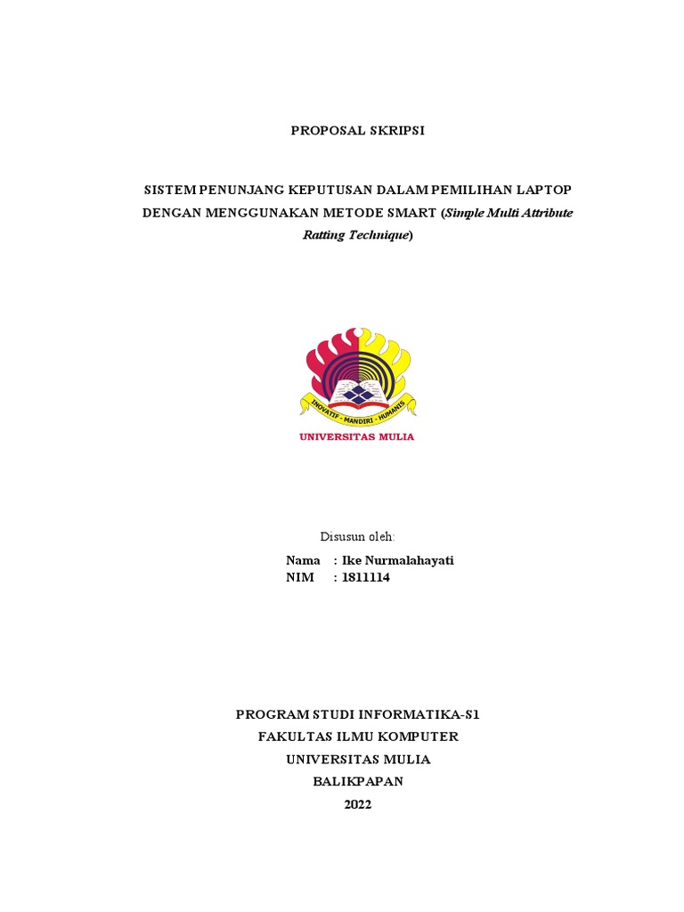 PROPOSAL - (1811114) - Ike Nurmalahayati | PDF
