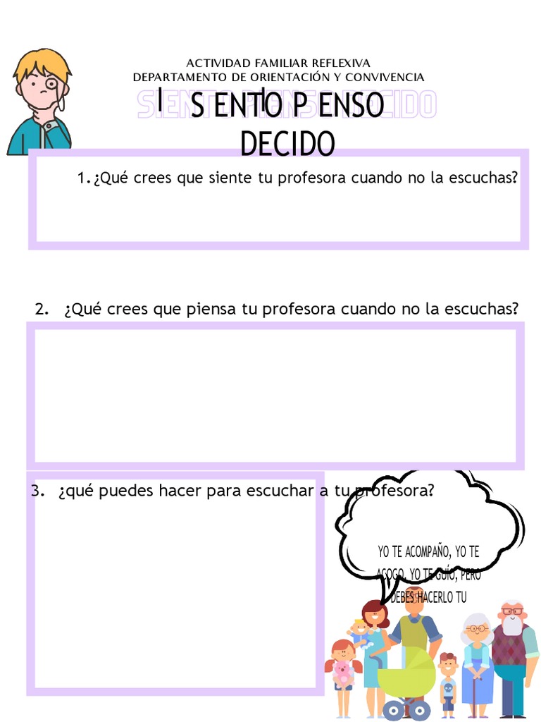 Pauta Reflexiva SIENTO PIENSO DECIDO | PDF