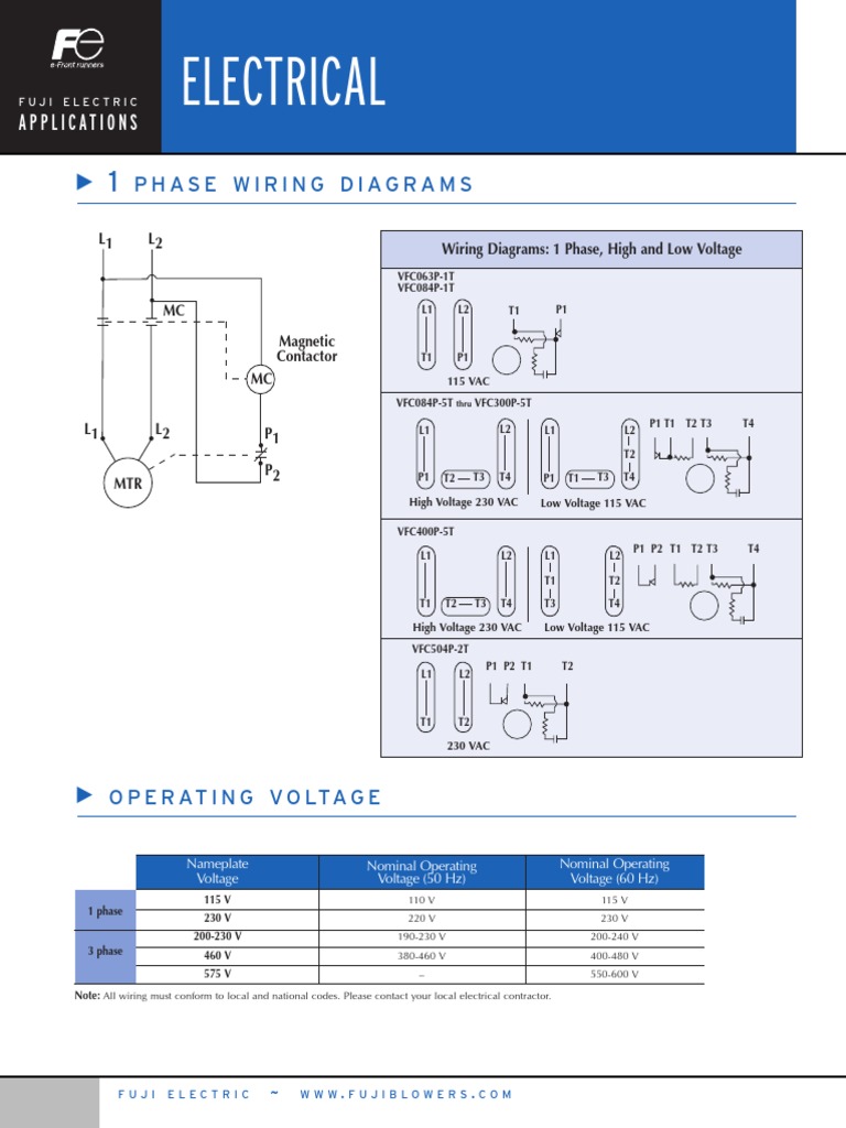 Fuji Wiring Diagram | PDF | Electric Motor | Power (Physics)