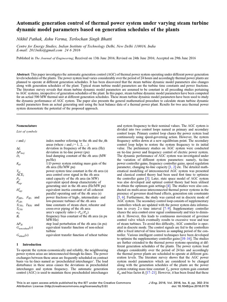 The Journal of Engineering - 2016 - Pathak - Automatic Generation ... The Journal of Engineering - 2016 - Pathak - Automatic Generation ...