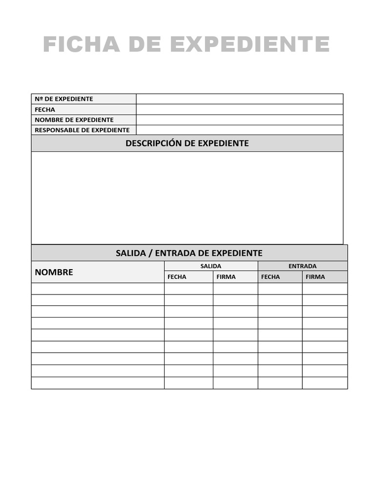 Ficha de Expediente | PDF