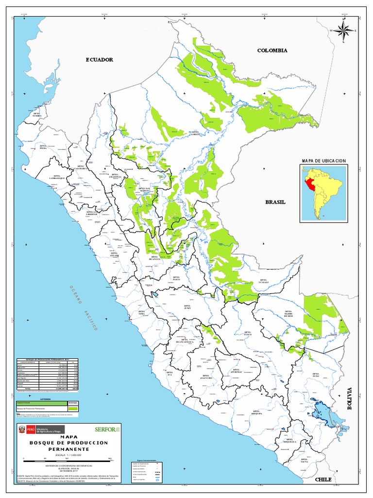 06 Mapa Nacional de Bosques de Produccion Permanente | PDF