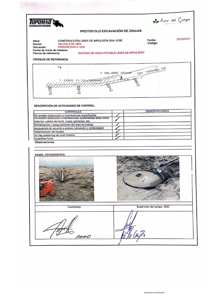Protocolo Excavación | PDF