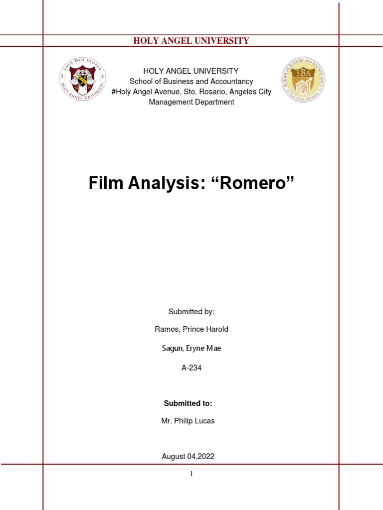 Oscar Romero Film Analysis Summary | PDF | Saint | Jesus