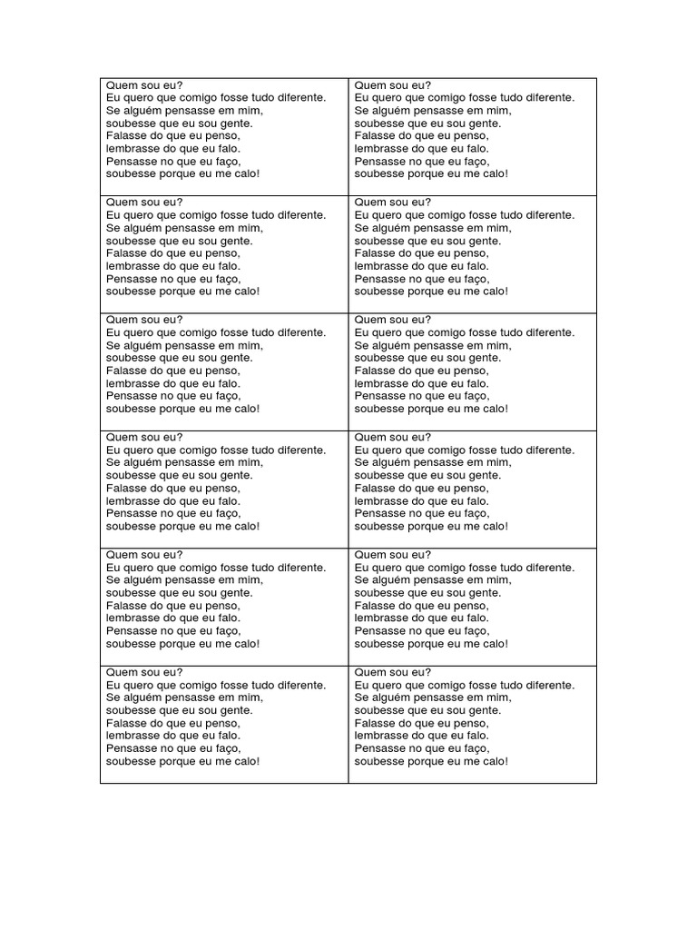 Aula 3 Texto Quem Sou Eu Pdf