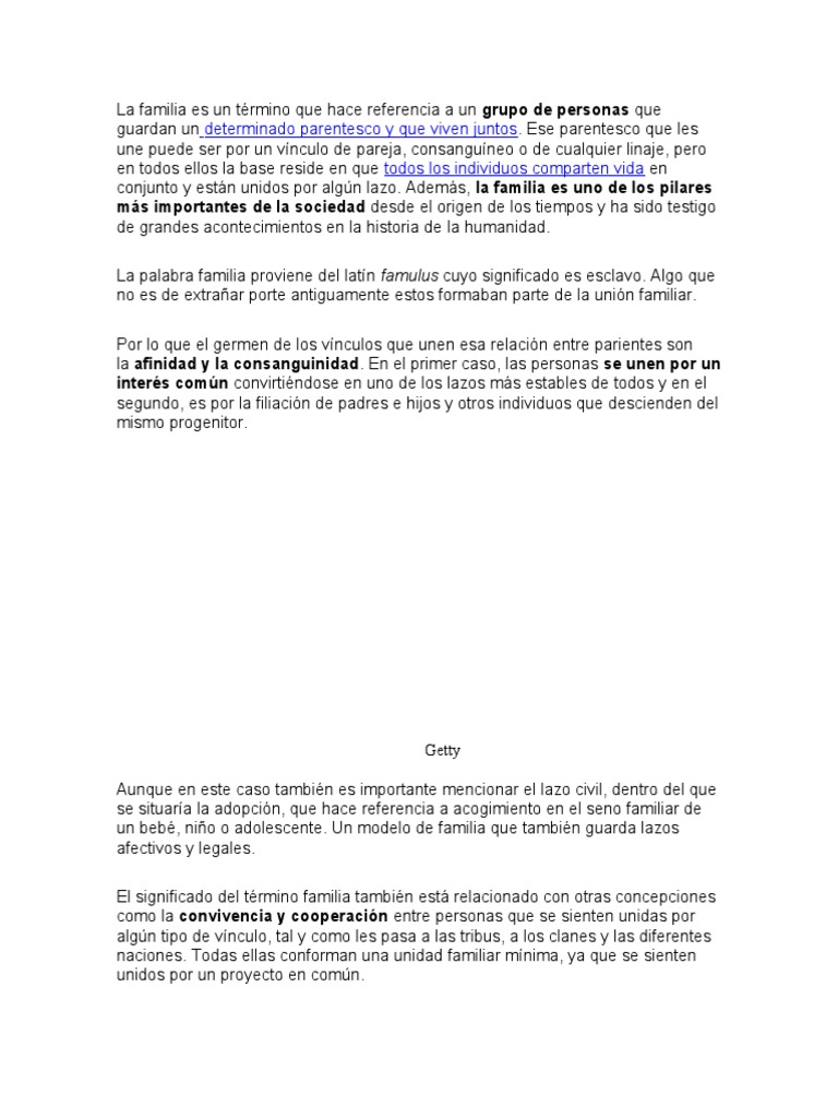 Tipos y significado de la familia | PDF | Familia | Parentesco