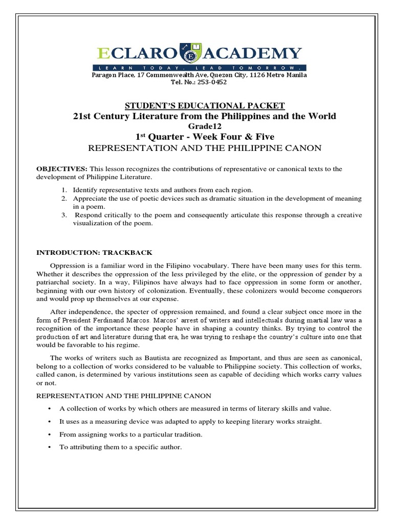 Learning Packet Week 4&5 | PDF | Philippines