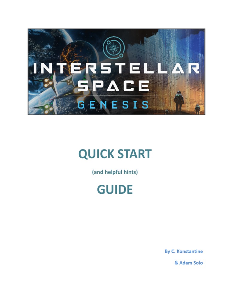 Interstellar Space Genesis Manual v1.3.0 | PDF | Taxes | Espionage