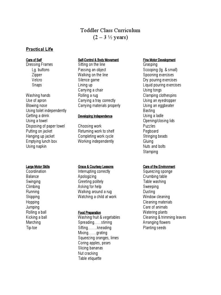 Currículo Montessori | PDF | Senses | Shape