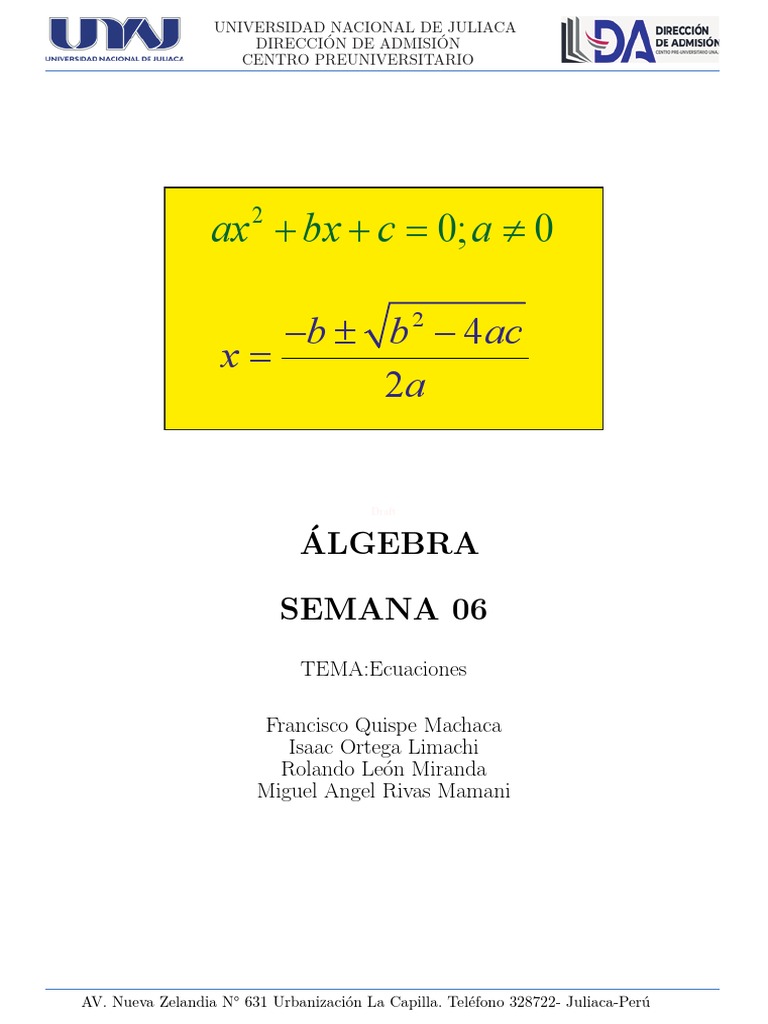 Algebra | PDF | Ecuaciones | Álgebra abstracta