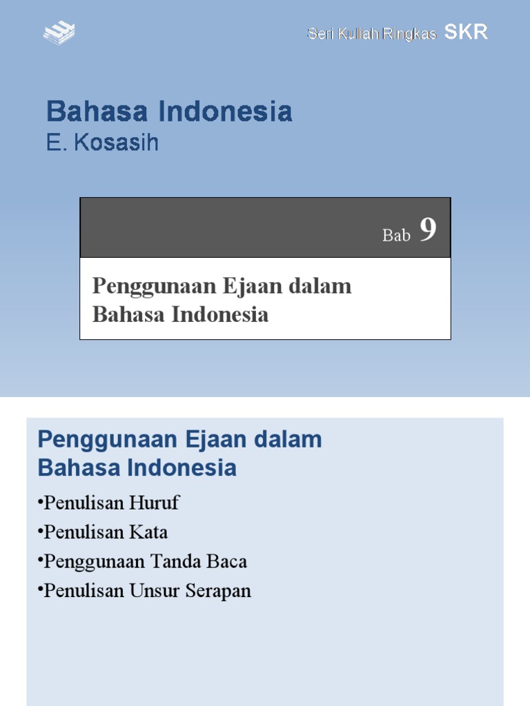Bab 09 SKR Bahasa Indonesia | PDF