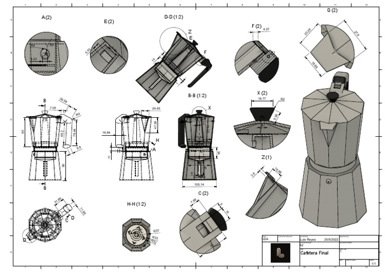 Documento Técnico: Cafetera Final | PDF