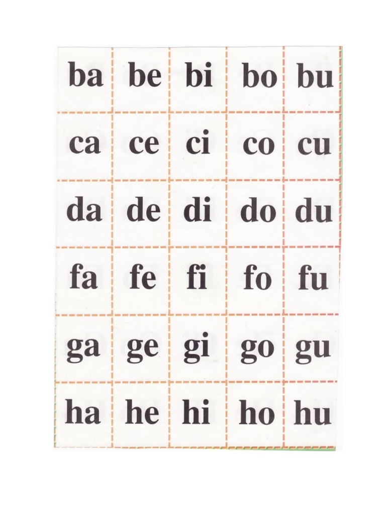 abecedario de sílabas | PDF