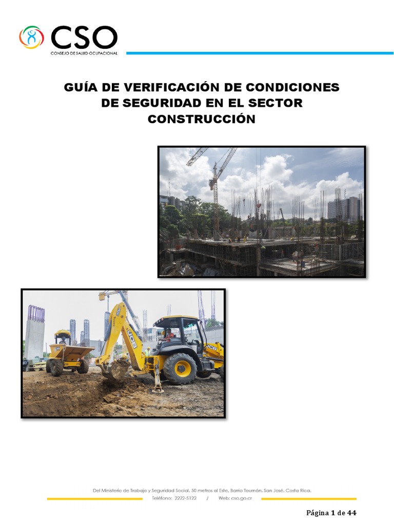 Guia de Verificacion de Condiciones de Seguridad en Constru VERSION FINAL Enero 2019 | PDF ...