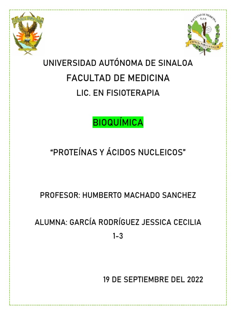 Proteínas y Ácidos Nucleicos | PDF | Adn | Proteínas