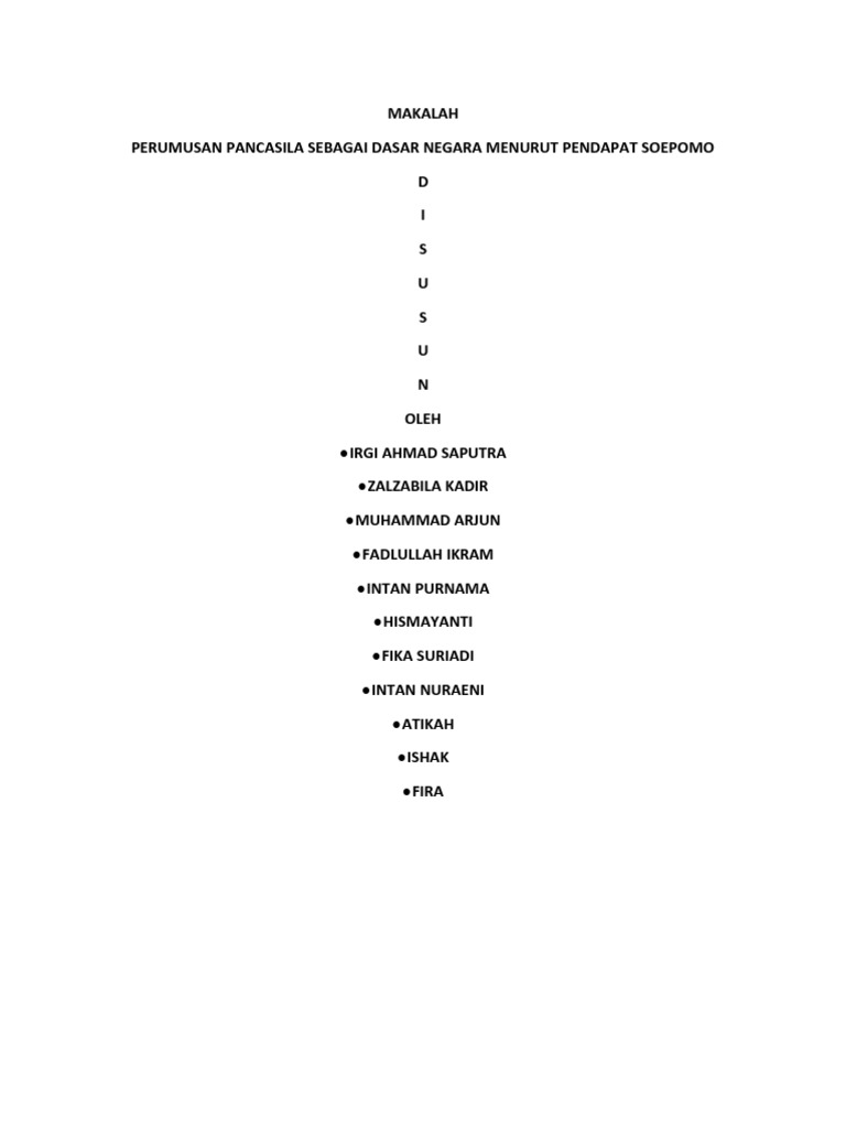 Peran Soepomo dalam Pancasila | PDF