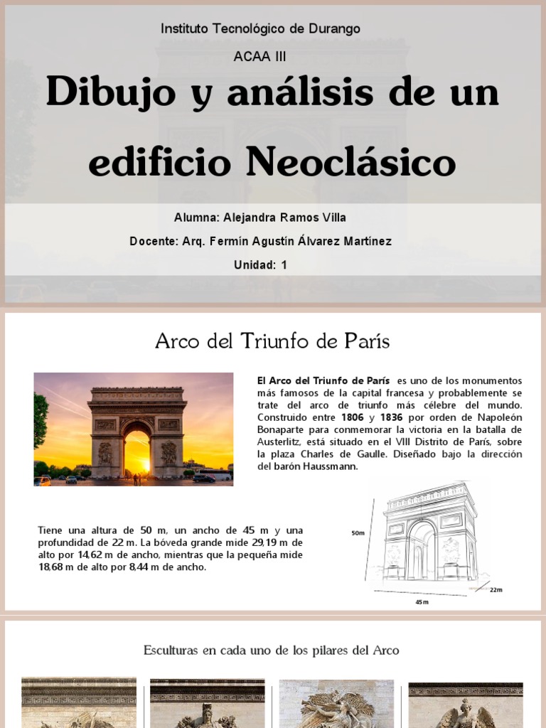 Ficha Técnica Del Arco Del Triunfo | PDF