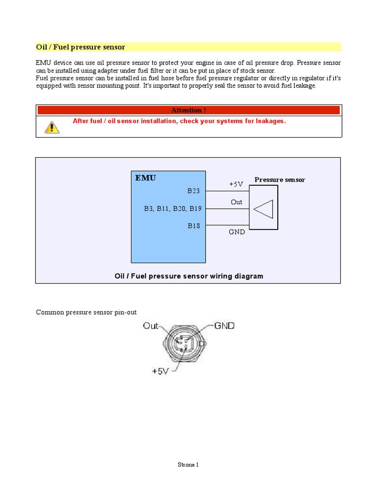 Oil and Fuel Pressure Sensor Guide | PDF | Technology & Engineering