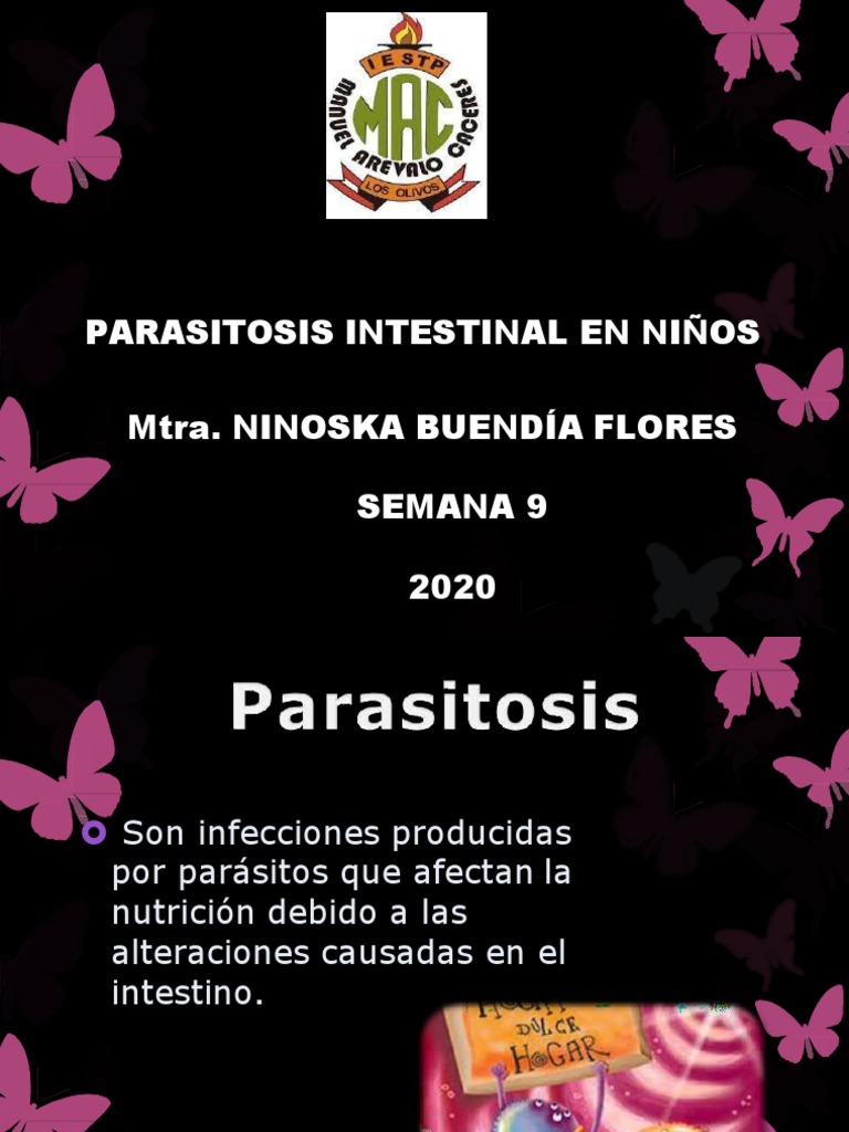 Clase de Parasitosis Intestinal en Niños Semana 9 PDF | PDF | Diarrea ...