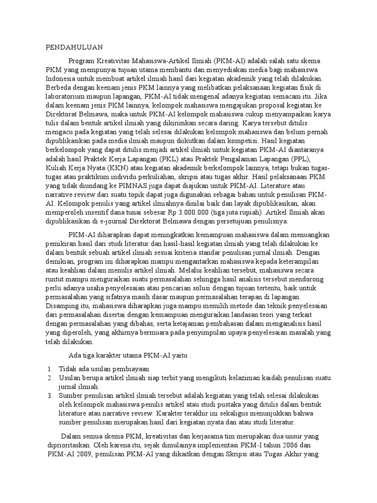 Pedoman PKM Ai | PDF