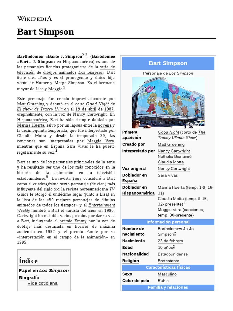 Bart Simpson | PDF | Bart Simpson | Los Simpsons