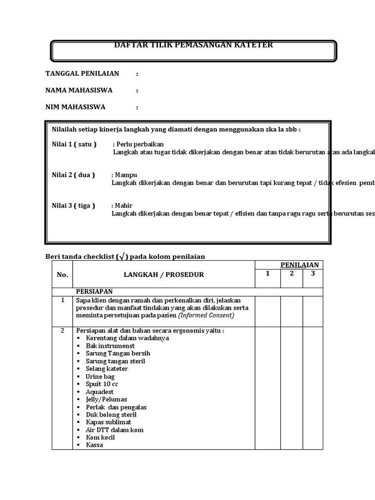 Panduan Pemasangan & Pelepasan Kateter | PDF | Teknologi & Rekayasa
