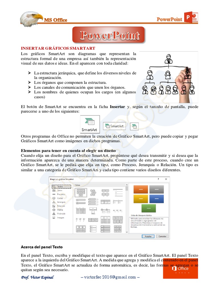 Guía de Uso de Gráficos SmartArt | PDF | Diseño | Informática