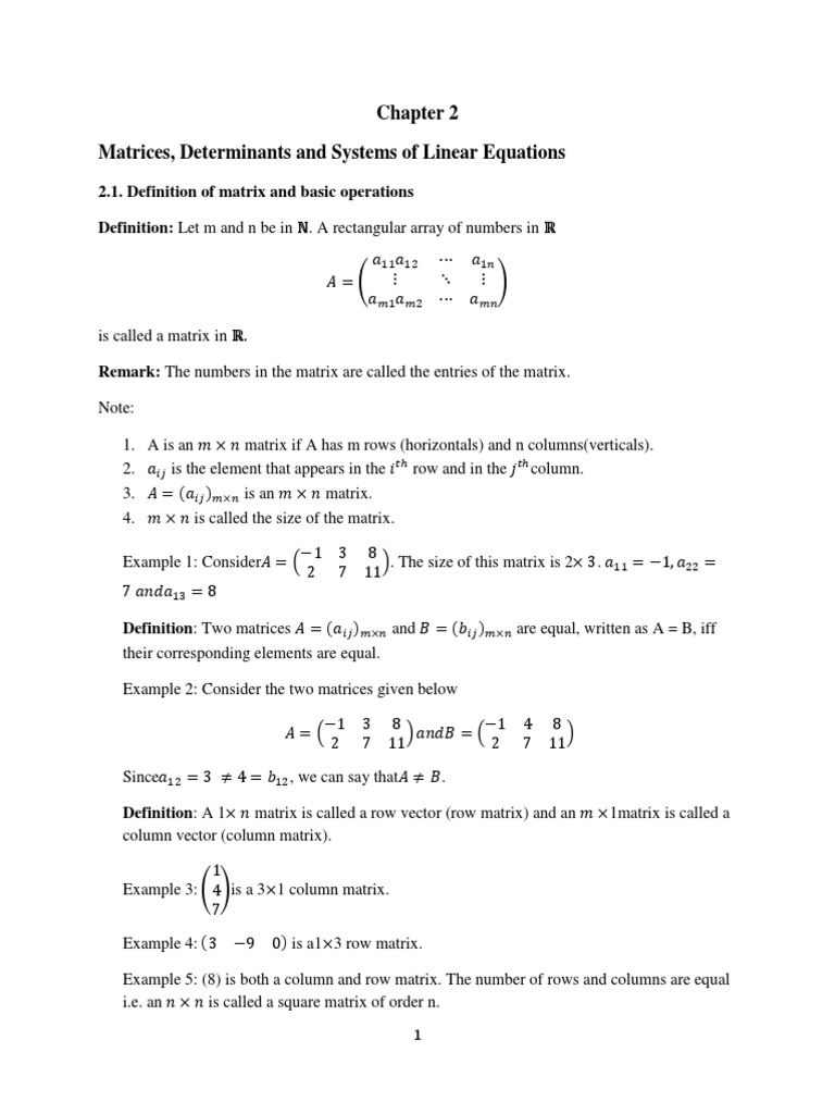 Linear Algebra Essentials | PDF | Matrix (Mathematics) | Eigenvalues ...