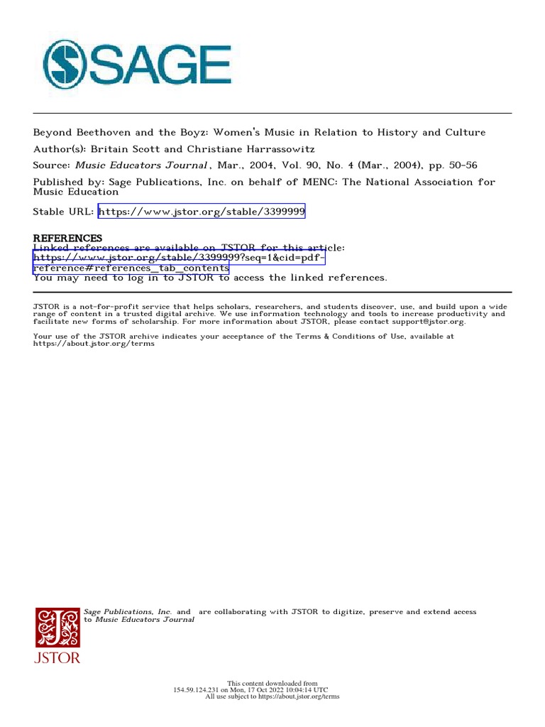 Beyond Beethoven and The Boyz Women's Music in Relation To History and ...