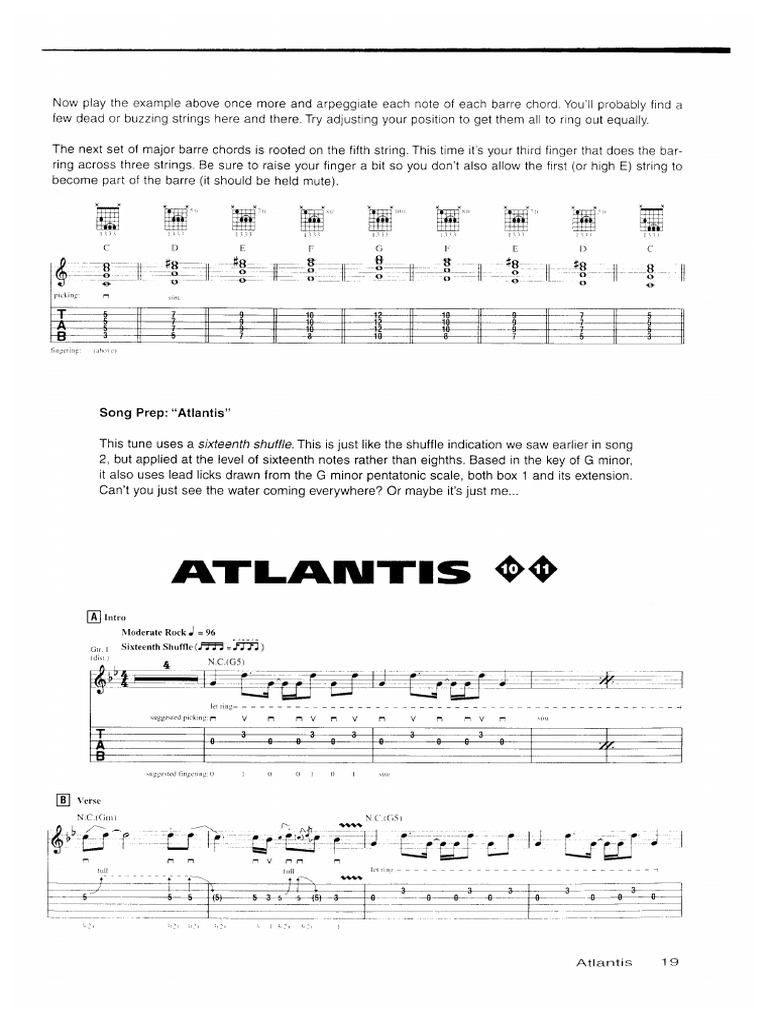 Atlantis - Total Rock Guitar | PDF
