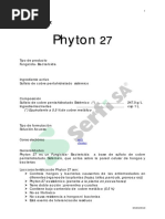 Phyton 27®: Fungicida-Bactericida Agrícola | PDF | Agua | Pesticida