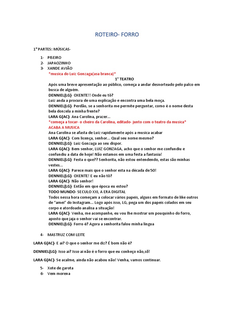 ROTEIRO | PDF