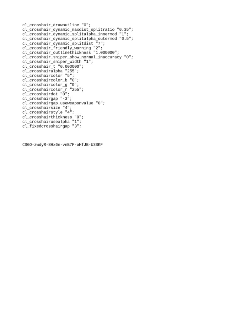 CSGO Crosshair Configuration Guide | PDF