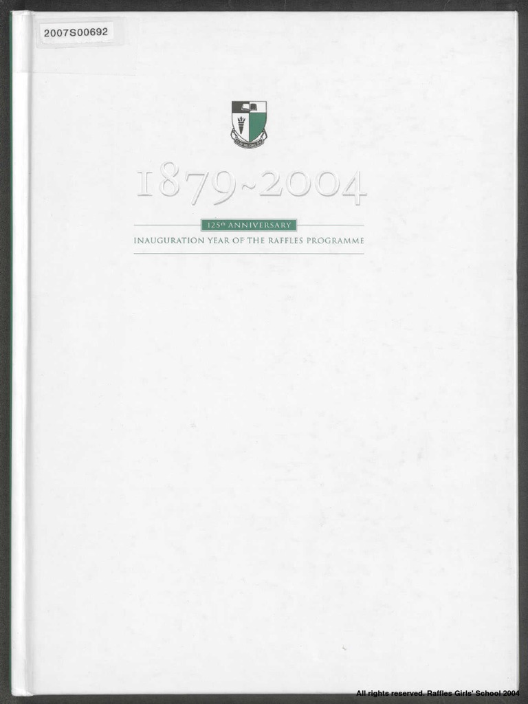 125 Anniversary Inauguration Year of The Raffles Programme | PDF