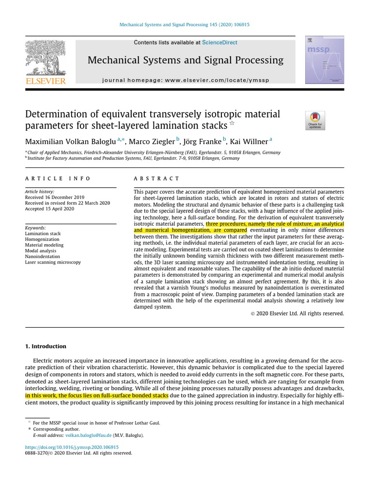 2019 - Determination of Equivalent Transversely Isotropic Material Parameters For Sheet-Layered ...
