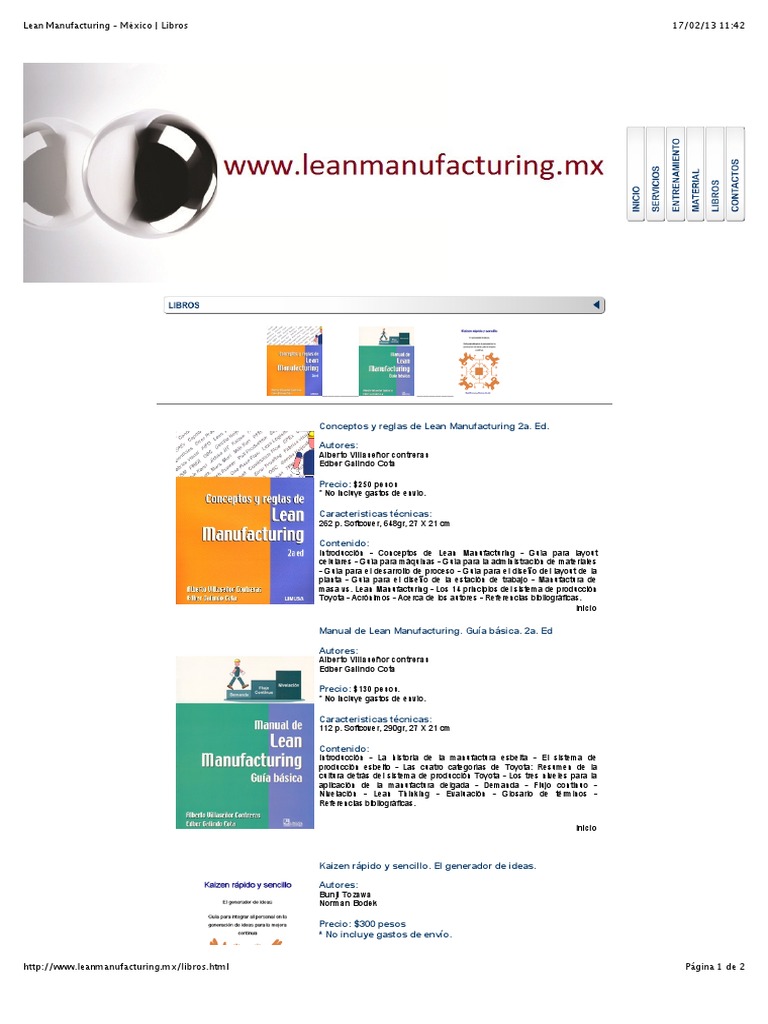 3 de "Lean Manufacturing - México - Libros" | PDF | Lean Manufacturing | Economias