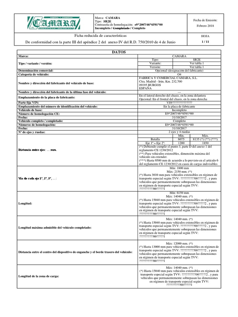 2007 46 6591 00 FR Firmada | PDF | Eje | Remolque (Vehículo)