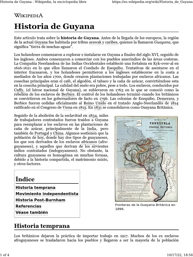 Historia de Guyana | PDF | Guayana