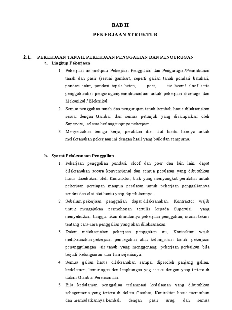 2 - Bab Ii Pek. Struktur | PDF