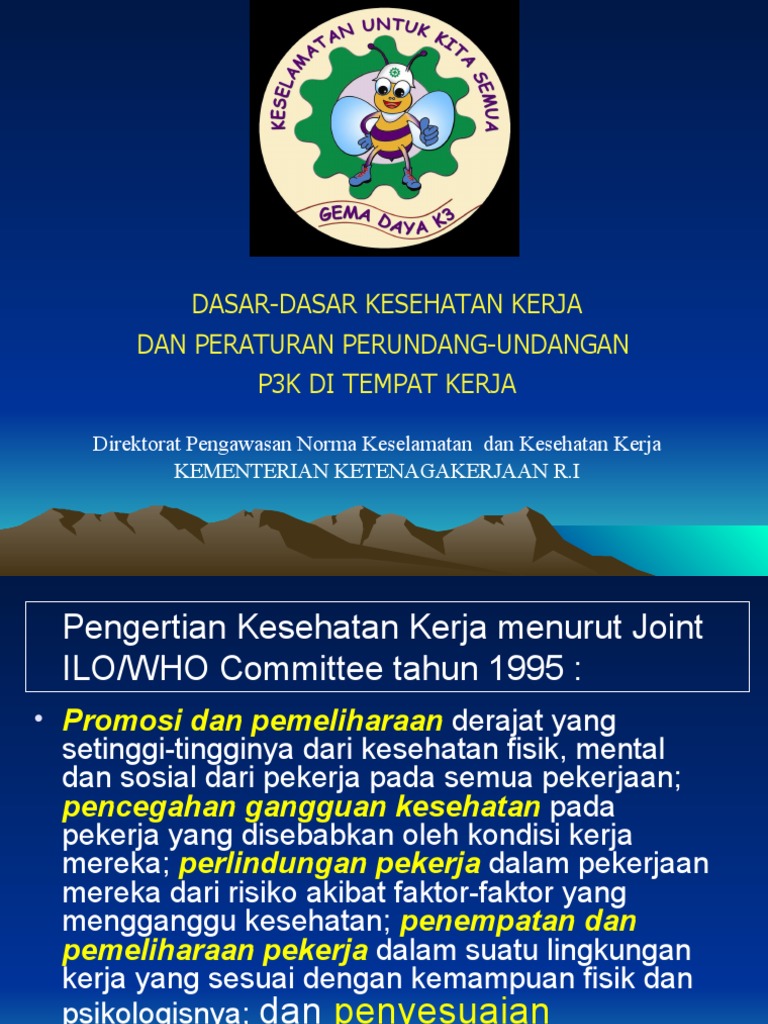 Dasar Kesehatan Kerja Dan Per Per Uu p3k | PDF