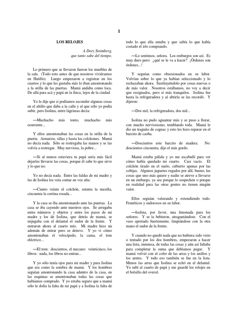 Alfonso Chase Los Relojes | PDF