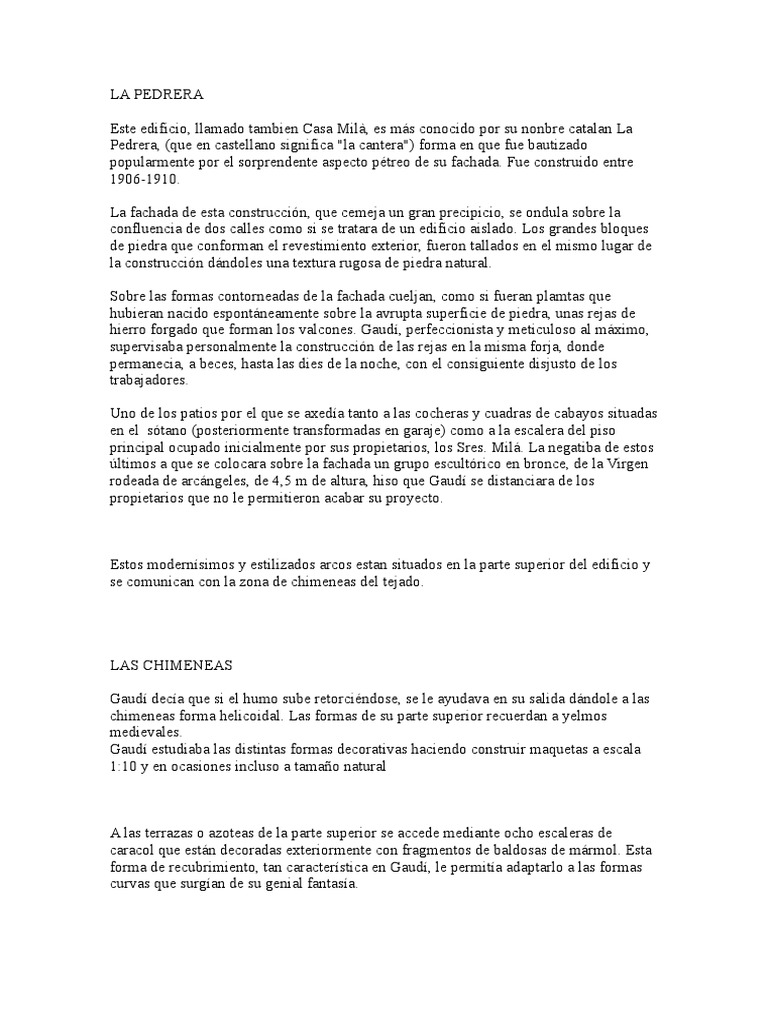 La Pedrera | PDF