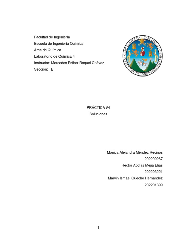 Protocolo 4 | PDF | Concentración | Solubilidad