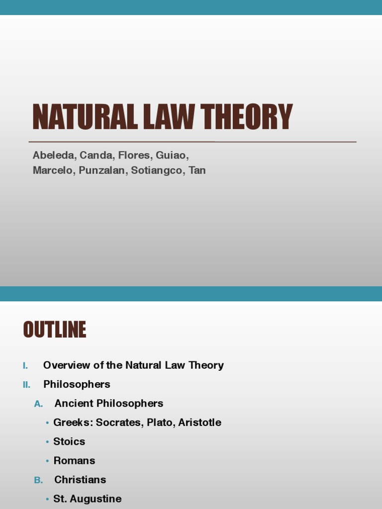 Natural Law Theory | PDF | Natural Law | Socrates