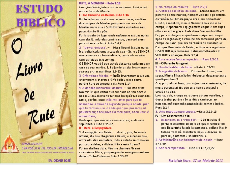 Estudo A Historia de Rute | PDF | Livro de Ruth | Literatura Antiga