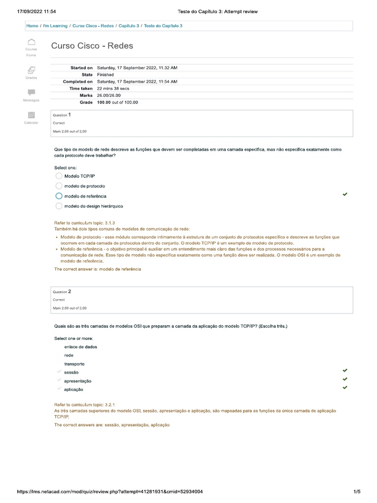 Curso Cisco - Atividade Modulo 3 | PDF