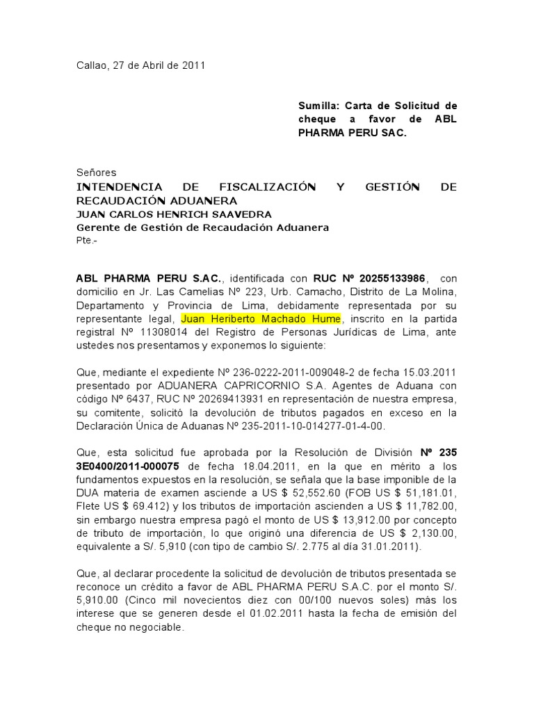 Carta de Abl | PDF | Gobierno