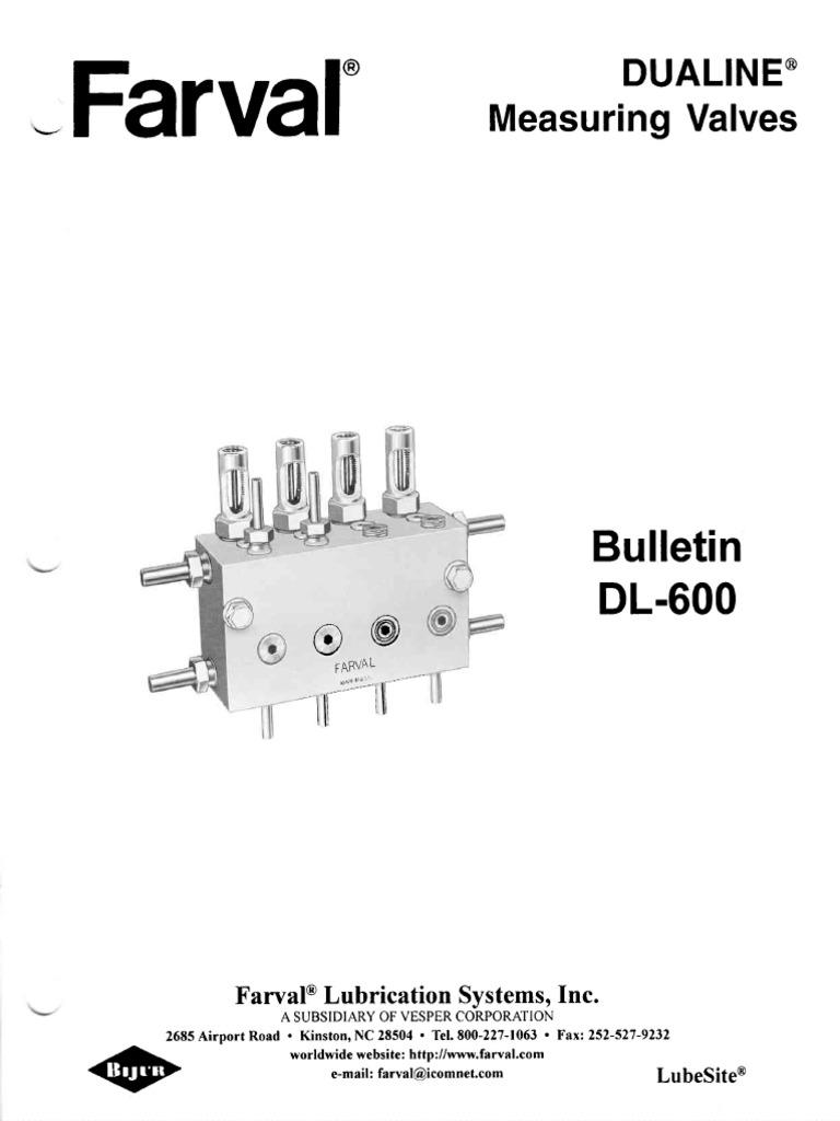 DL600 F VAL Dualine-Valves OM | PDF