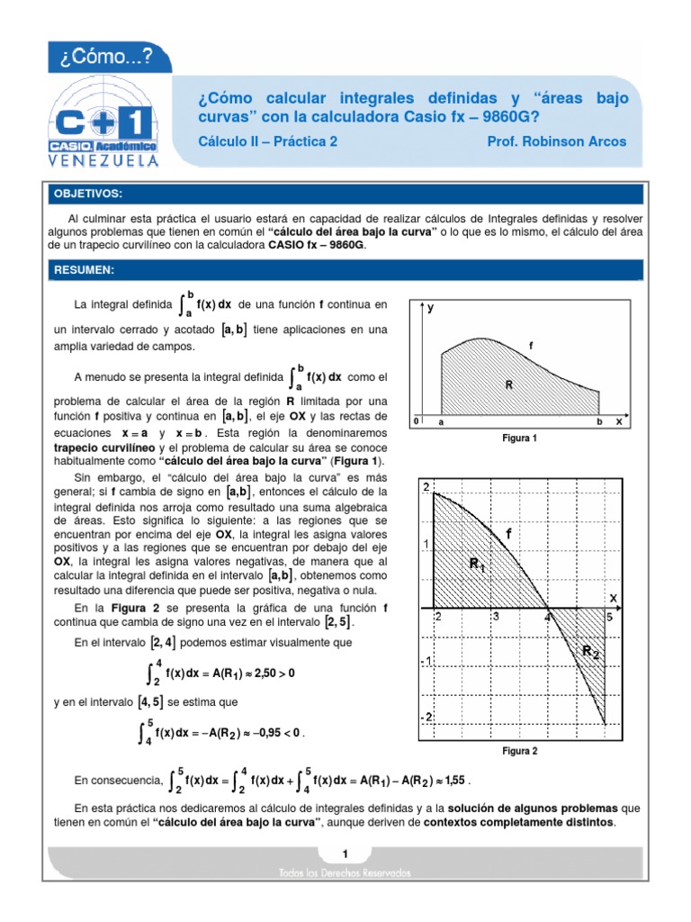 Como Calcular Integrales Definidas y Areas Bajo Curvas | Descargar ...