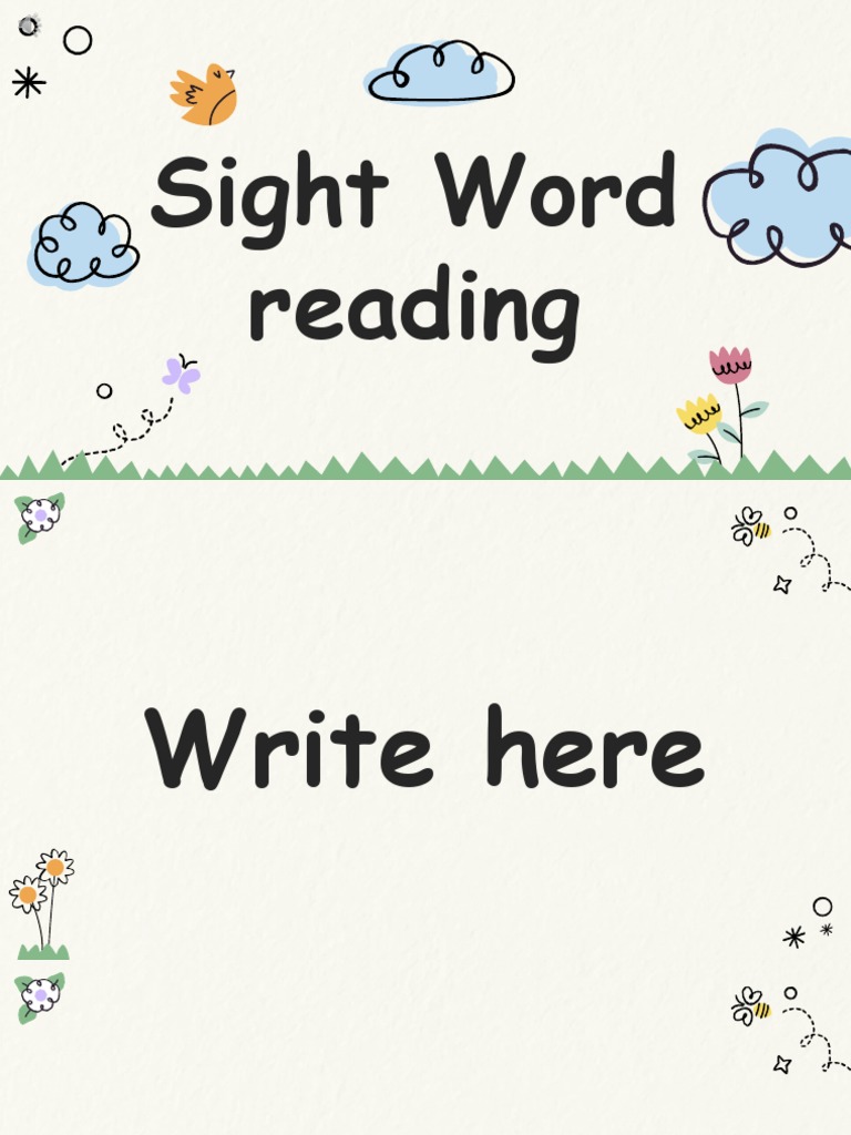 Sight Word Editable | PDF
